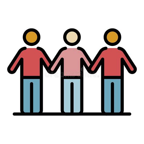 Protest People Line Icon Color Outline Vector Stock Vector