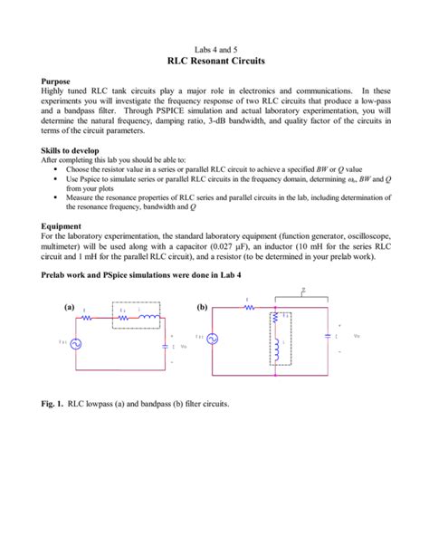 formula for resonant frequency of parallel rlc circuit circuit diagram