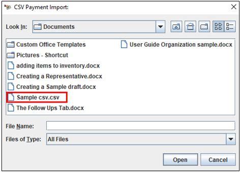loading a pre formatted csv payment file from a manufacturer ingen