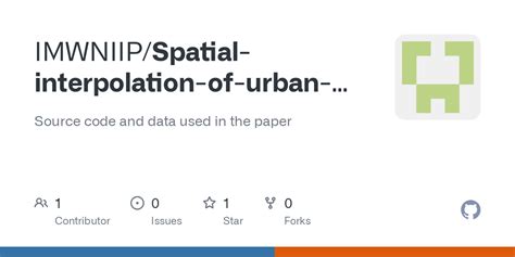Github Imwniip Spatial Interpolation Of Urban Green Space Source Code And Data Used In The Paper