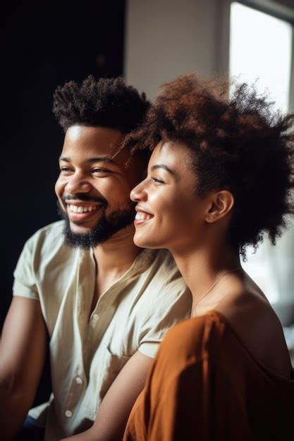 Premium Ai Image Shot Of A Young Couple Sitting Together At Home