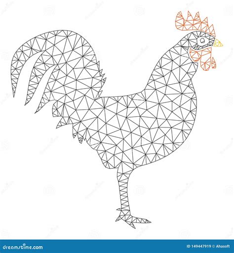 Polygonal Frame Vector Mesh Illustration Stock Vector Illustration Of Bantam Bird 149447919