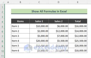 How To Show All Formulas In Excel 4 Easy Quick Methods ExcelDemy