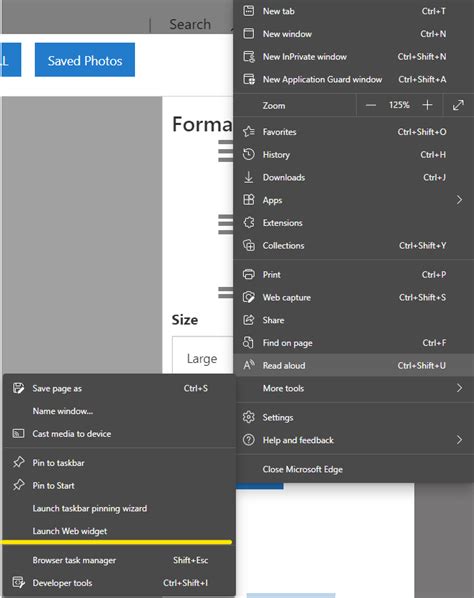 microsoft edge floating web widget and subscroller web capture arrive on