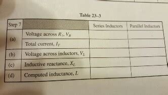 Solved Inductive Reactance Chegg