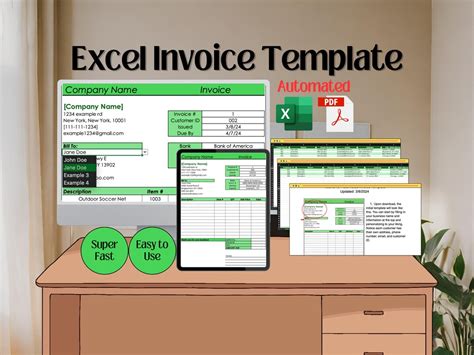 Excel Invoice Generator Template Automated Ideal For Small