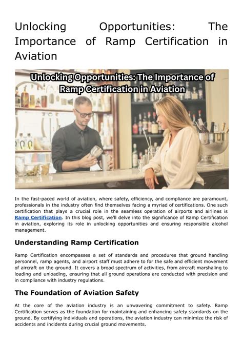 Ppt Unlocking Opportunities The Importance Of Ramp Certification In Aviation Powerpoint