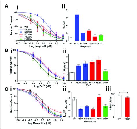 Effect Of Glun1 Lbd Mutations Expressed With Glun2b On The Activity Download Scientific