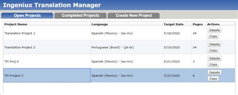 importing ingeniux translation manager projects