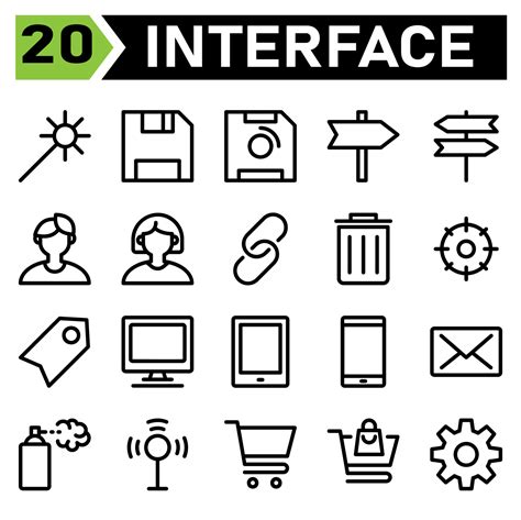 Web Interface Icon Set Include Wand Web App Magic Wizard Interface Save Disk Floppy