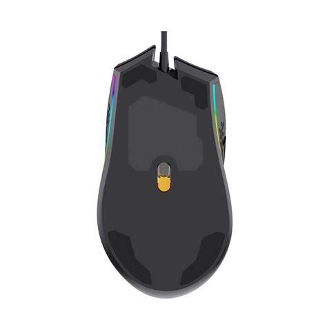 Aula Wind F805 Rainbow Backlit 7 Key Ergonomic Wired Optical Gaming Mouse Black