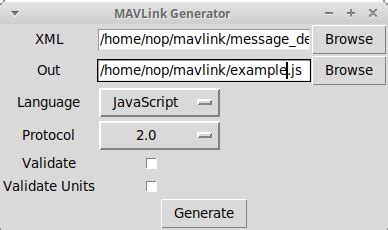Generate JavaScript Code Using Mavgen Issue 520 ArduPilot