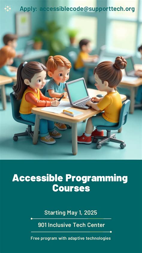 Accessible Programming Courses Poster Template Ai Designs By Molypixai