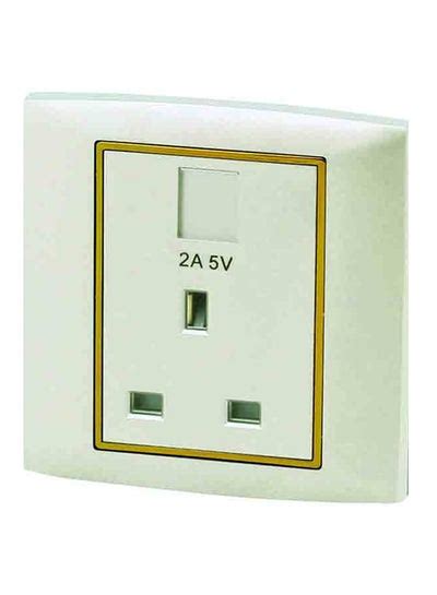 Pin Socket With USB Switch White Gold X Cm Price In Saudi Arabia Noon Saudi Arabia