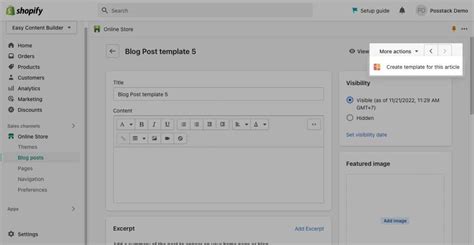 create blog post templates documentation