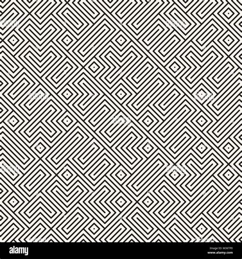 Vector Seamless Lattice Pattern Modern Stylish Texture With Monochrome Trellis Repeating
