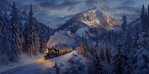 Fondo De Pantalla De Tren De Invierno Gratuito Traininsnow Tren