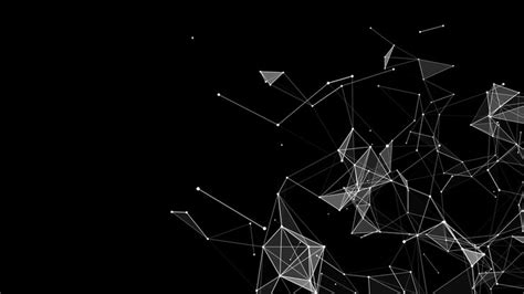Premium Vector Network Connection Structure Abstract Black Background With Moving Dots And