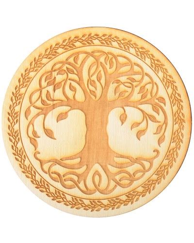 Tree Of Life Crystal Grid In 3 Sizes Magick Crystals Wood Disc