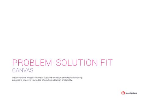 problem solution fit canvas workbook ideahackers nl vivyur problem