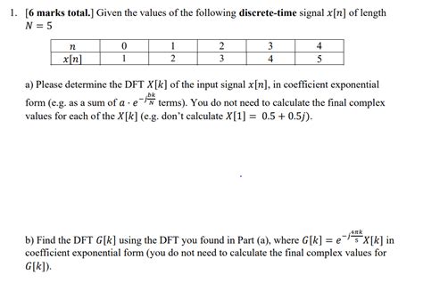 Marks Total Given The Values Of The Following Chegg