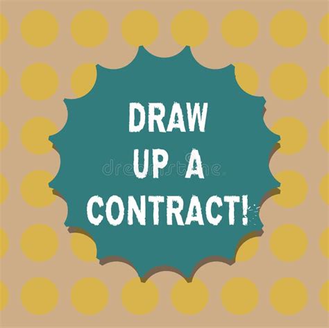 Word Writing Text Draw Up A Contract Business Concept For Write A Business Agreement