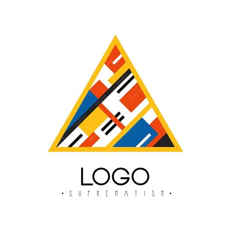 Premium Vector Suprematism Logo Abstract Creative Geometric Template For Brand Identity