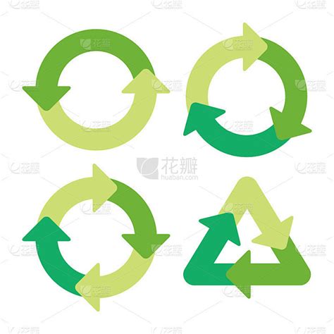 圆形 三角形生态色循环图标设置