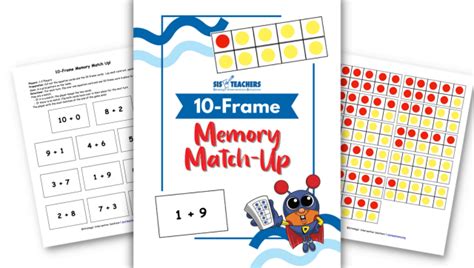 10 Frame Memory Match Up Sis For Teachers