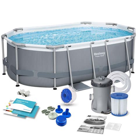 Бассейн каркасный Bestway 5614A Power Steel Oval 305x200x84 см купить в ...