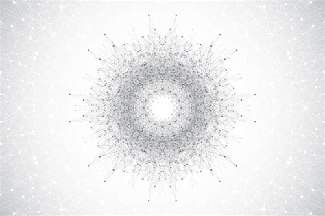 연결된 선과 점이 있는 기술 추상적 배경 빅 데이터 시각화 인공 지능 및 기계 학습 원근 배경 시각화 분석 네트워크 벡터입니다 0명에 대한 스톡 벡터 아트 및 기타 이미지