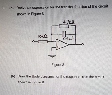 Solved A Derive An Expression For The Transfer Function Chegg