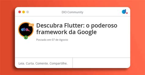 Descubra Flutter O Poderoso Framework Da Google DIO Community Flutter DIO