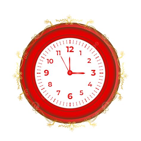 Red Wall Clock Design Free Vector Download Red Wall Clock Design