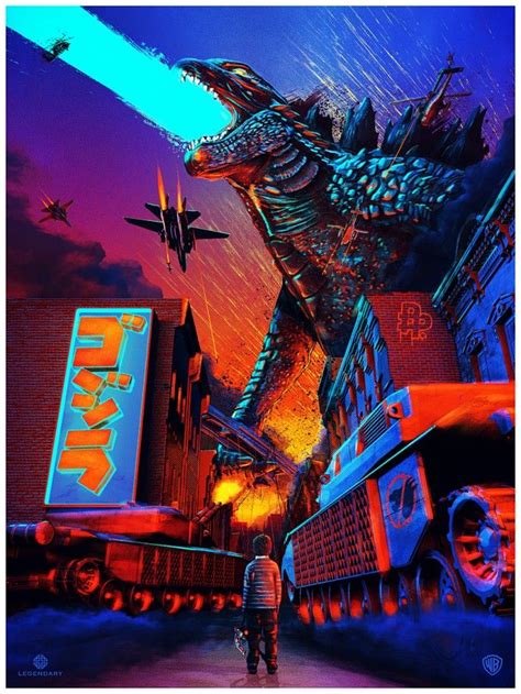 Godzilla Chris Skinner Fond d écran godzilla Godzilla Affiche rétro
