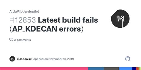 Latest Build Fails AP KDECAN Errors Issue ArduPilot Ardupilot GitHub