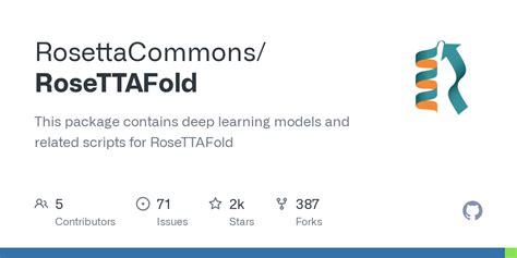 GitHub RosettaCommons RoseTTAFold This Package Contains Deep Learning Models And Related