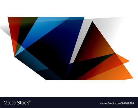 Vintage Abstract Template With Triangle Mosaic Vector Image