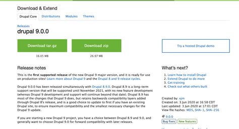 Drupal 9 Liberado