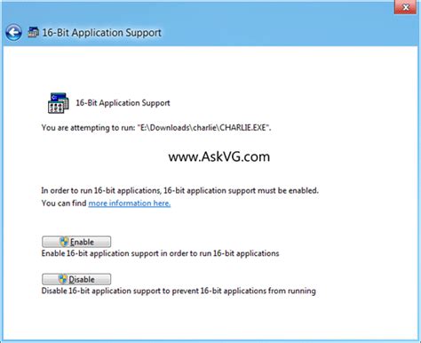 Windows 8 Comes With Built In Option To Turn Onoff 16 Bit Application Support Askvg