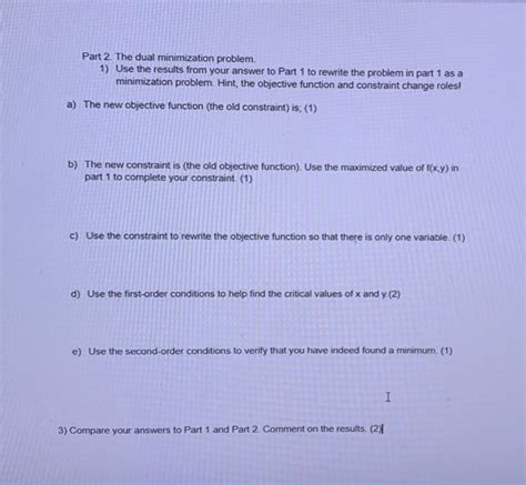 Solved Duality Investigation Part 1 Maximization Let Fxy