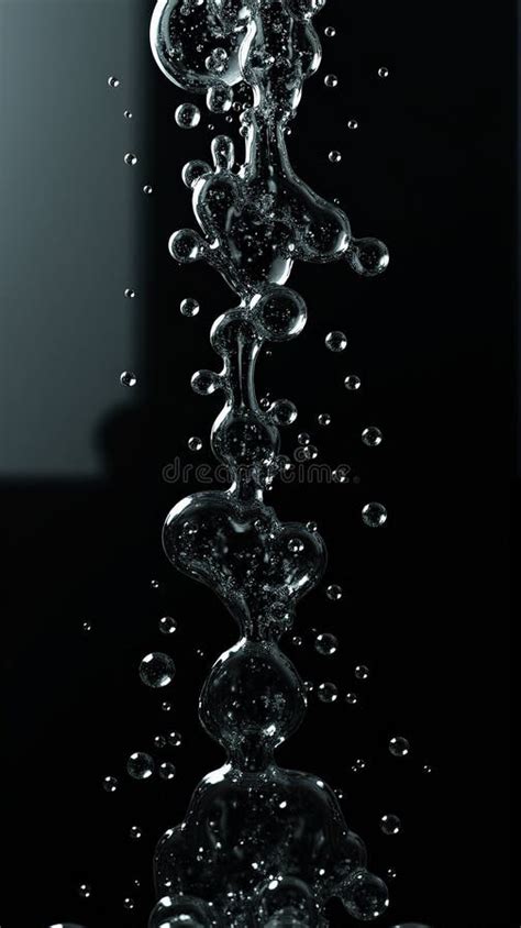 this image captures a dynamic shot of water bubbles in motion against a