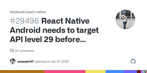 React Native Android Needs To Target Api Level 29 Before November 2