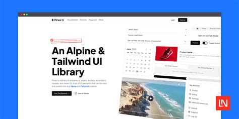 Pines Бібліотека Інтерфейсу Користувача Alpine And Tailwind Step2dev