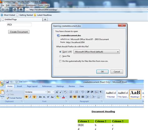C Sharp Create Word Document For 6 Codeclerks