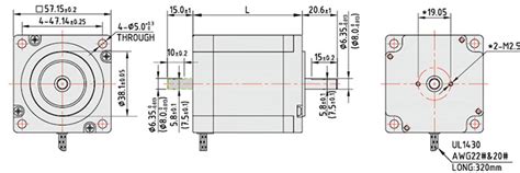 Nema 23 Stepper Motor Bipolar 18 Degree 3a 2 Phase 4 Wires