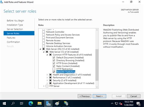 Windows Server IIS WebDAV Setting Server World
