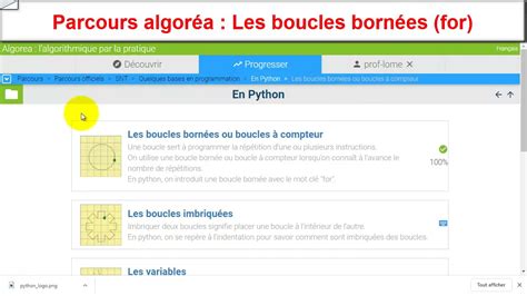 Parcours Algoréa Snt En Python 1 Exercices Sur Les Boucles Bornées