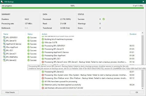 any nutanix vms in a backup job failed veeam community resource hub