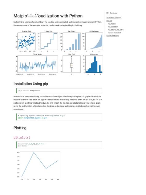 Matplotlib 2d Plotting Guide Pdf Computer Programming Software